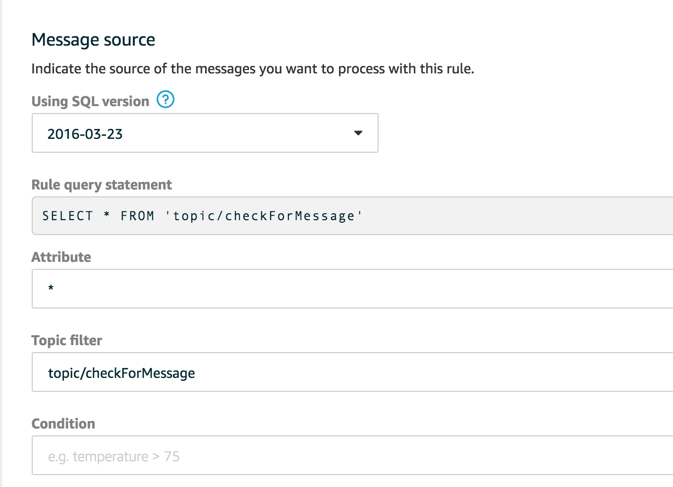Aws Iot Retrieving Sqs Messages From A Queue