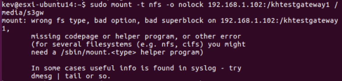 Configuring AWS S3 Storage Gateway on VMware ESXi for uploading files to S3 via local NFS mount ...