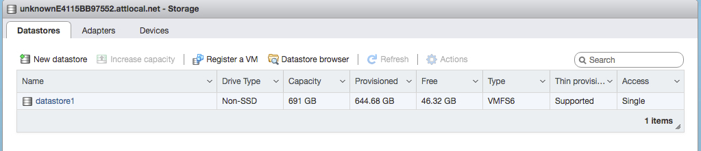 Adding a New Storage Datastore to ESXI 6.5 (on an HP DL380 G7), and fixing the “Failed to create ...