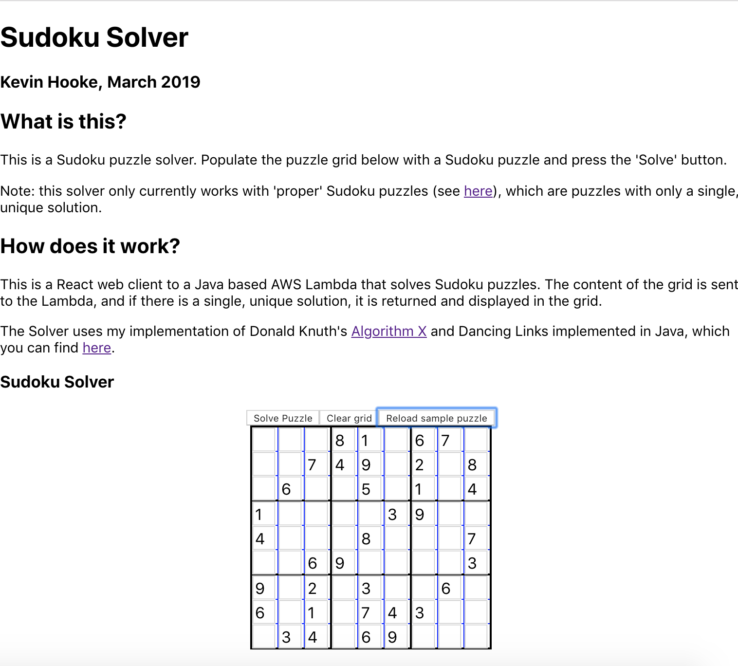 Building A React Frontend For My Aws Lambda Sudoku Solver Kevs Development Toolbox