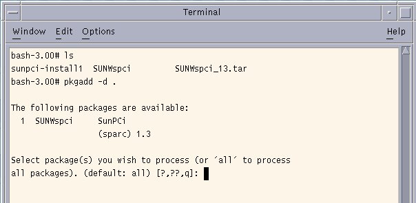Installing SunPCI 1.3 software on Solaris 10: x86 PC single board ...