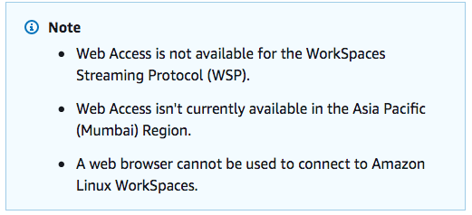 AWS Workspaces: Web access to Linux Workspaces (not supported) – Kev's ...