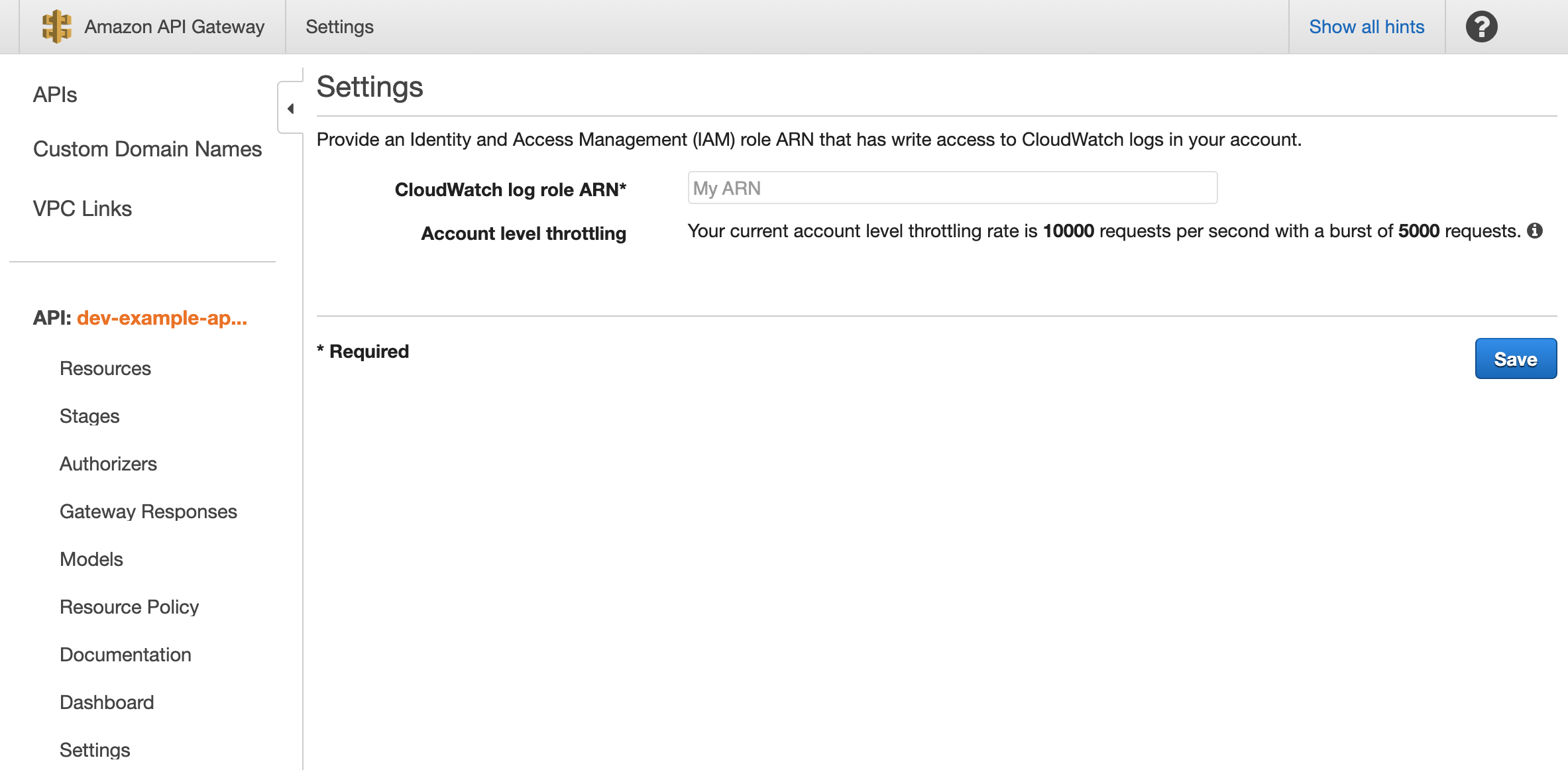 Enabling Aws Api Gateway Cloudwatch Logging Kevs Development Toolbox