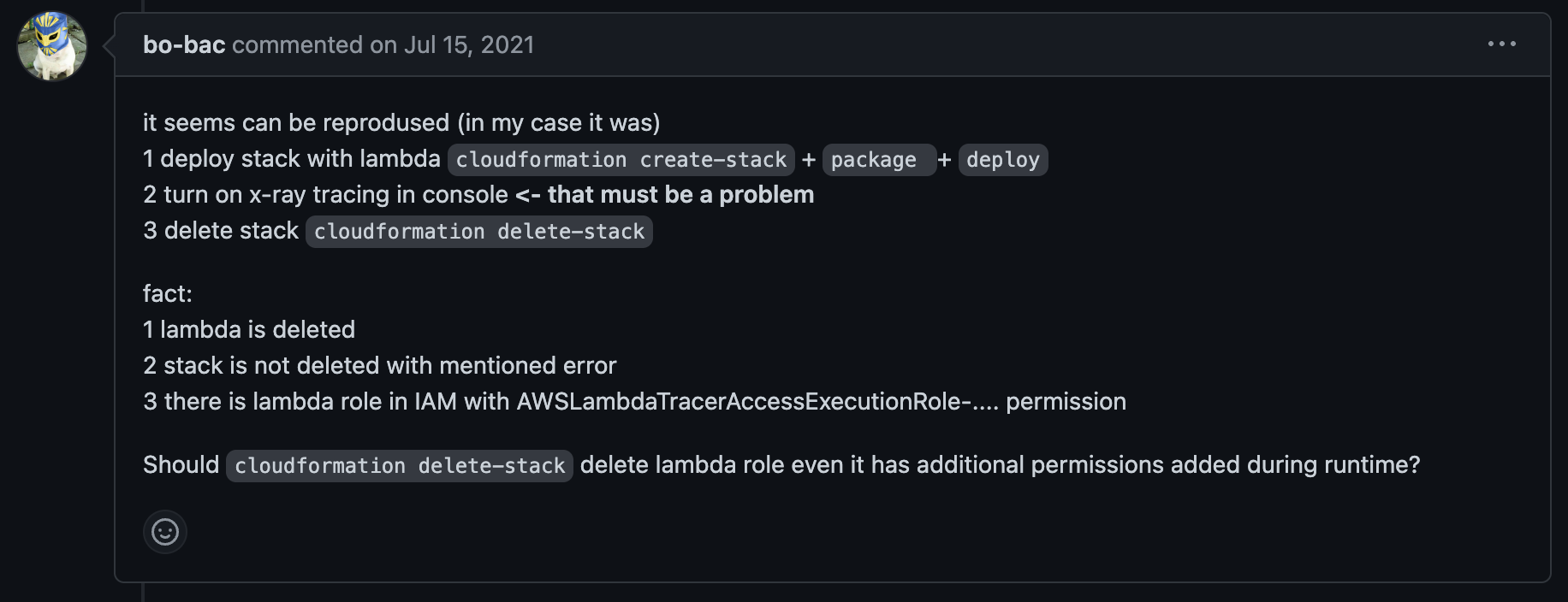 Serverless Framework Remove Error “an Error Occurred Xyzrole Cannot Delete Entity Must